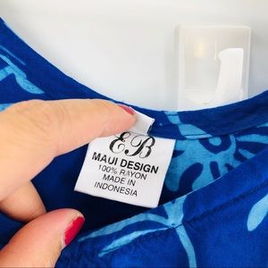 Maui Designs | Dresses | Maui Design Hawaiian Floral Sleeveless Maxi ...